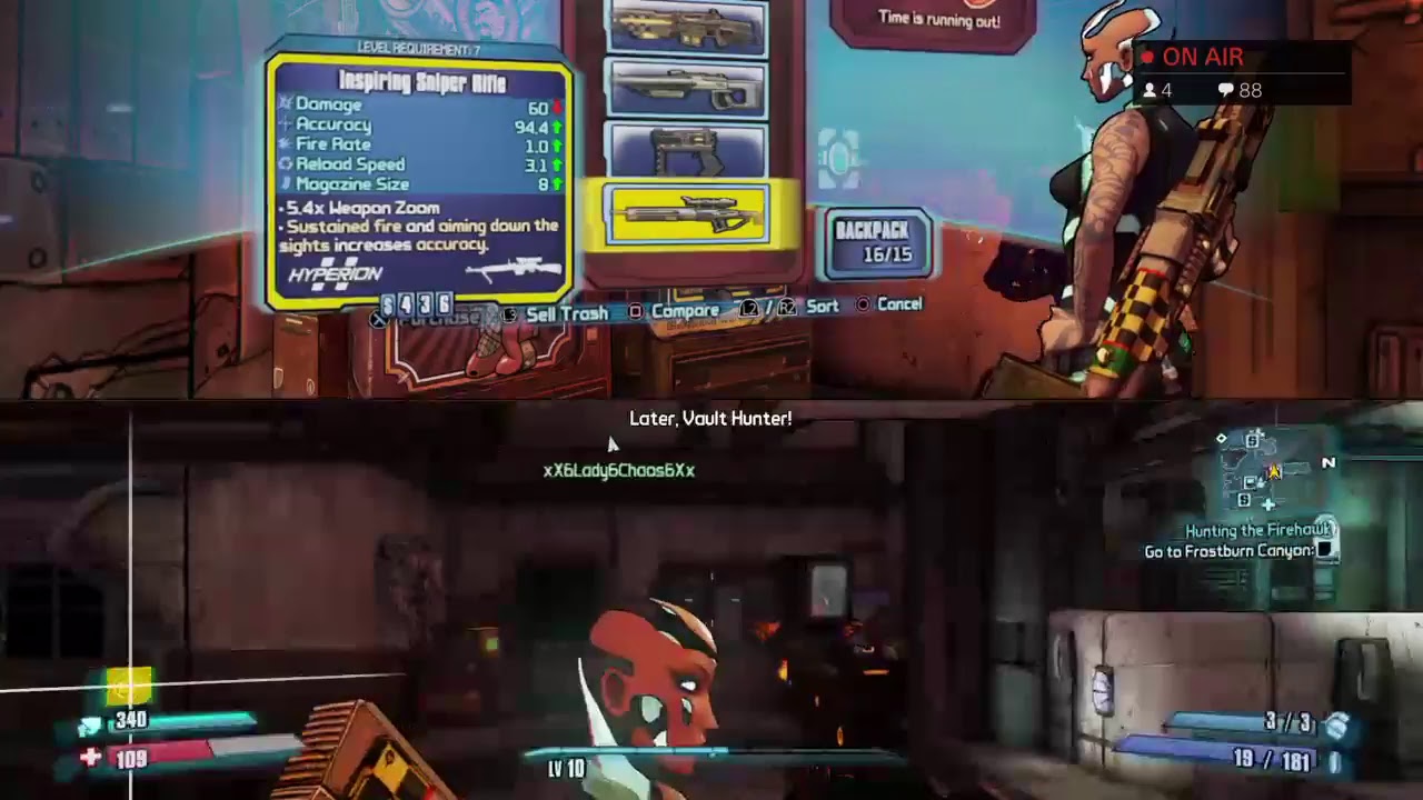Let's Play Borderlands 2 - With Lady Chaos - Live Stream Playthrough ...