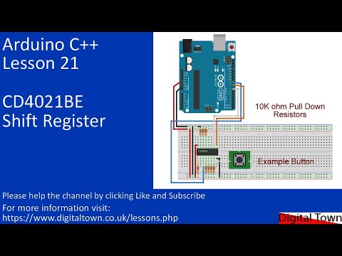 #131 Arduino C++ Lesson 21 CD4021BE Shift Register - YouTube