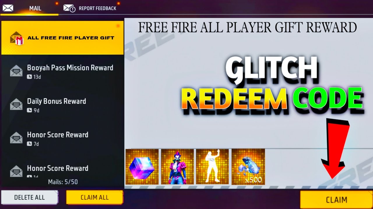 Tried Most Viral Trick redeem code Free Fire 😲 redeem code glitch 🤩 ROCK GAMING 07 - YouTube