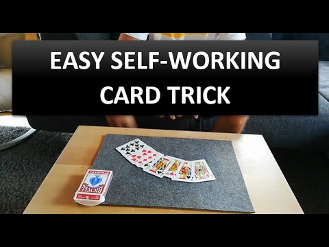 EASY SELF-WORKING CARD TRICK TUTORIAL | KINGS AND ACES CARD TRICK ...