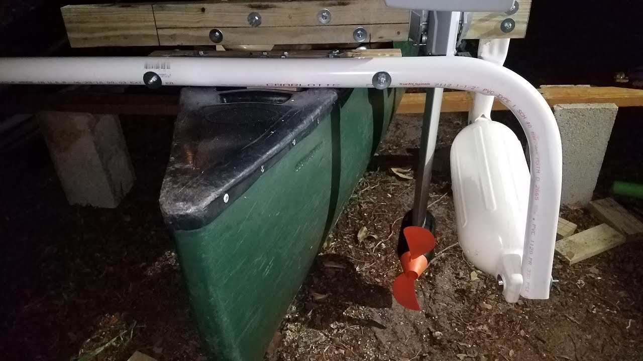 outboard balancing float for canoe or kayak - YouTube