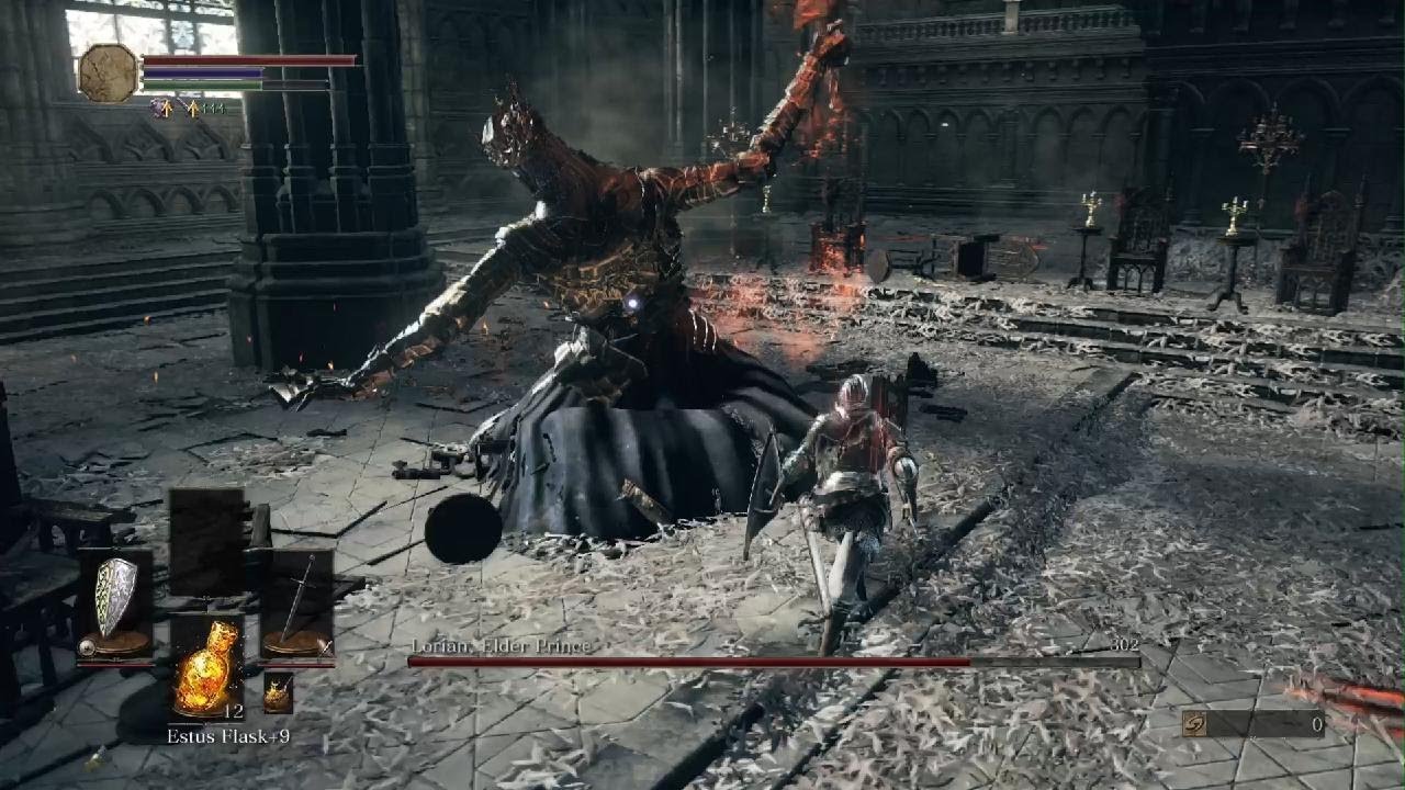 DARK SOULS III: Boss Fight, lvl12 - Lorian Elder Prince - First ...