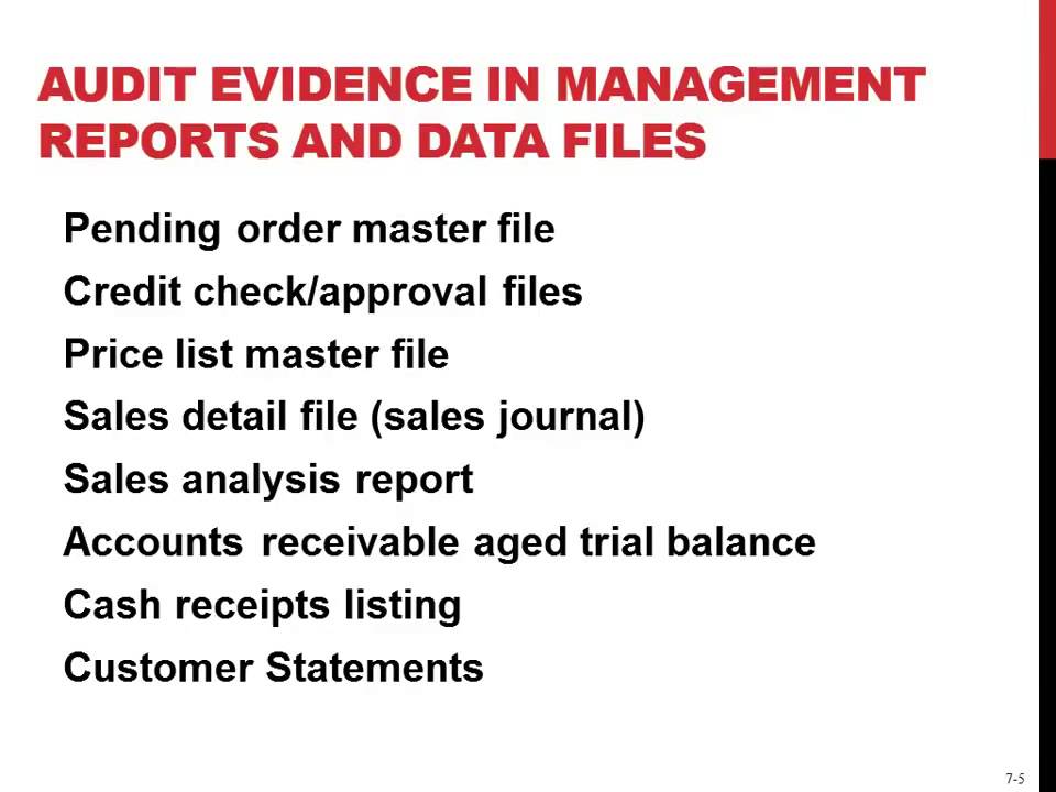 Audit Evidence in Management Reports & Data Files - YouTube
