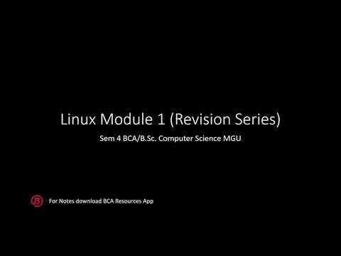 Linux Module 1: Revision Series (Malayalam) MG University | BCA Resources | Sem 4 - YouTube
