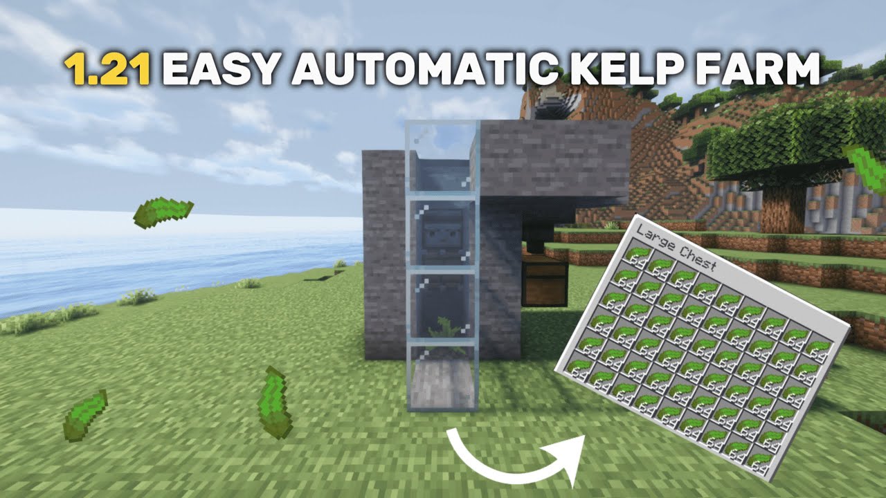 EASY Automatic Kelp Farm in Minecraft 1.21.5 (Tutorial) - YouTube