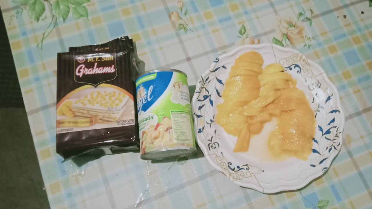 #Home Made graham Cake 3 Ingredients; Graham crackers *Manggo*Angel ...