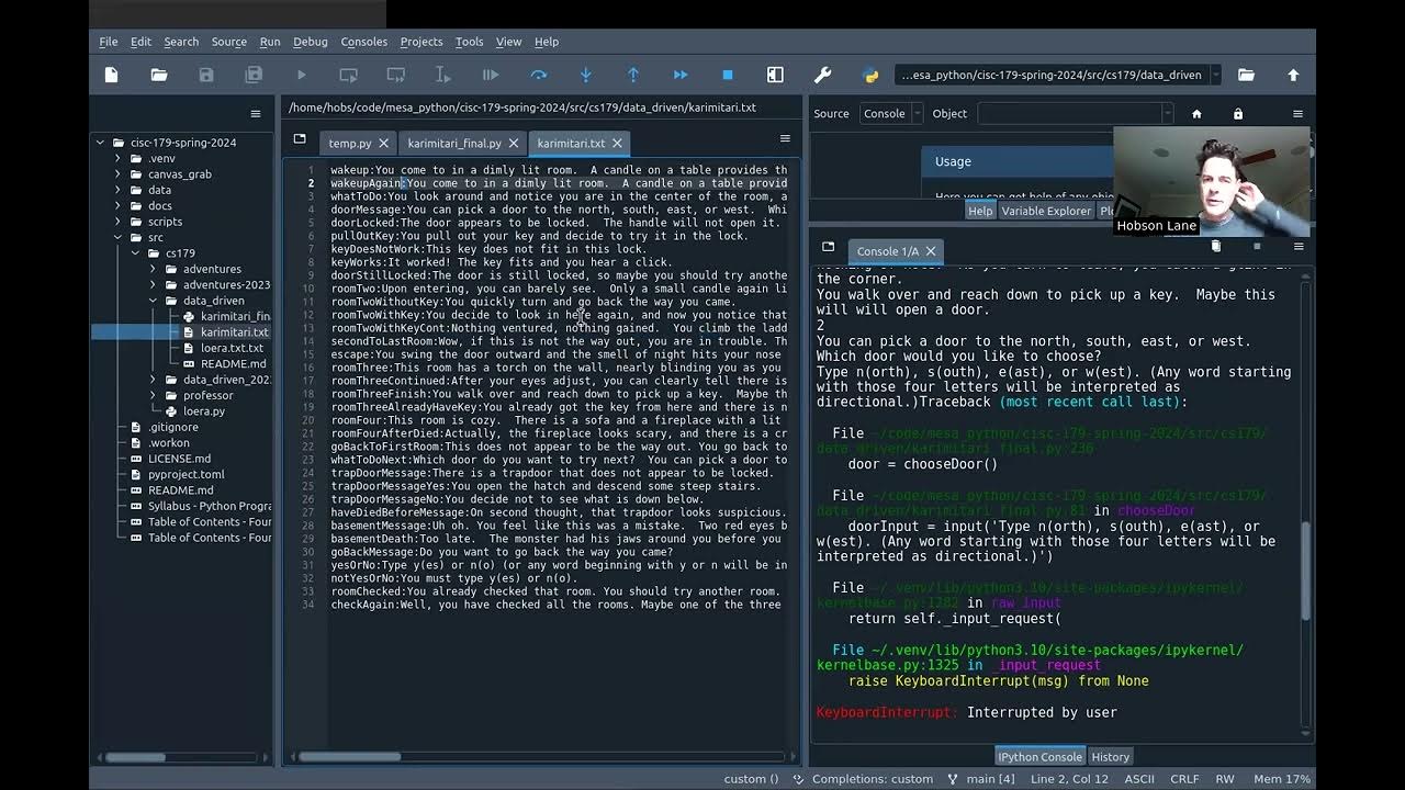 Mesa College CISC-179 - Intro to Python - Module 14.3: Spyder and ...