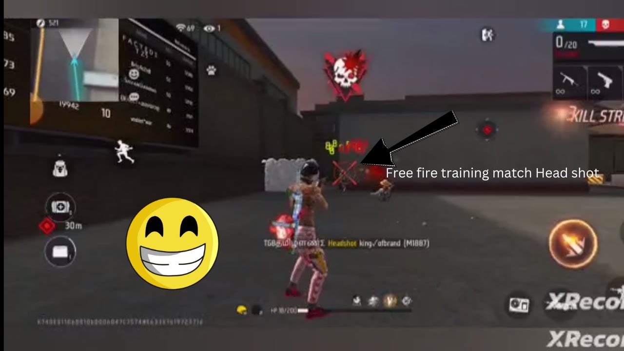 Free fire gameplay training match !!!! - YouTube