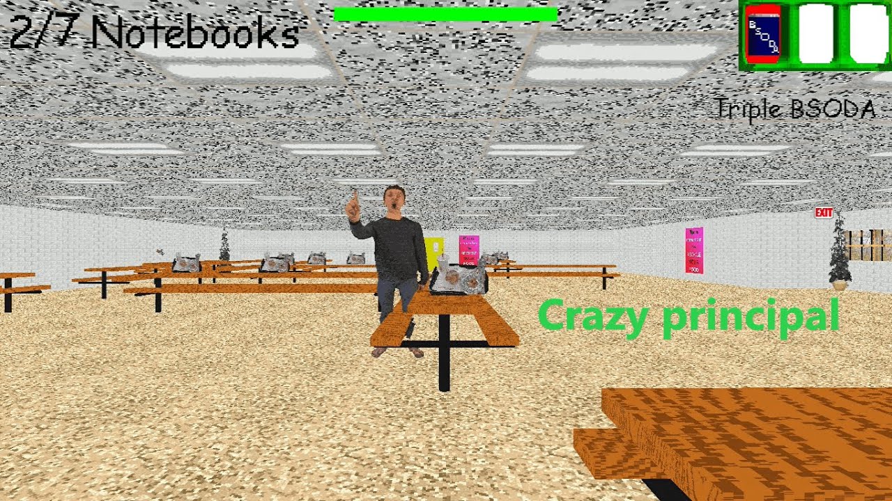Crazy principal (baldi's basics mod) - YouTube