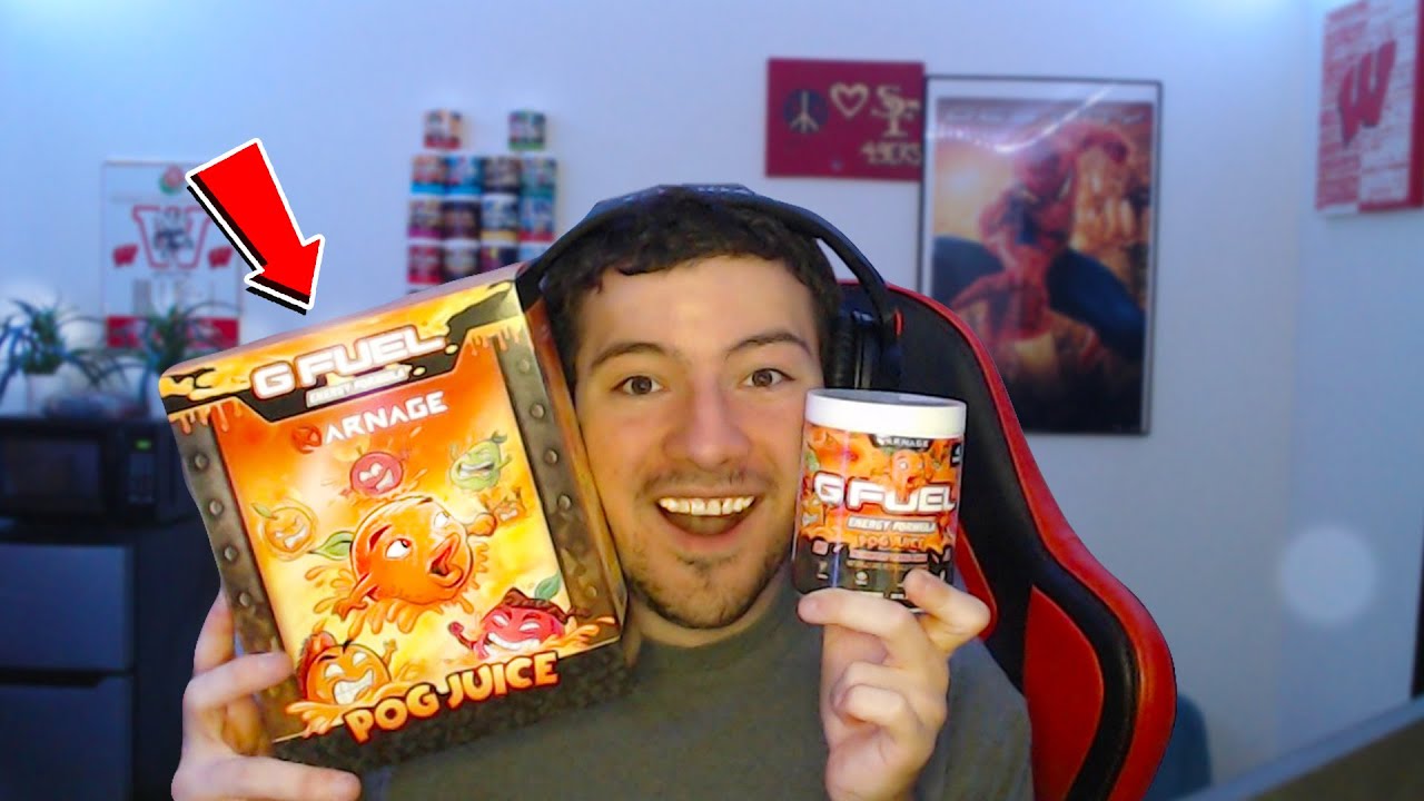 Unboxing THE BRAND NEW G-FUEL KARNAGE POG JUICE BOX (TOP 3 FLAVOR ...
