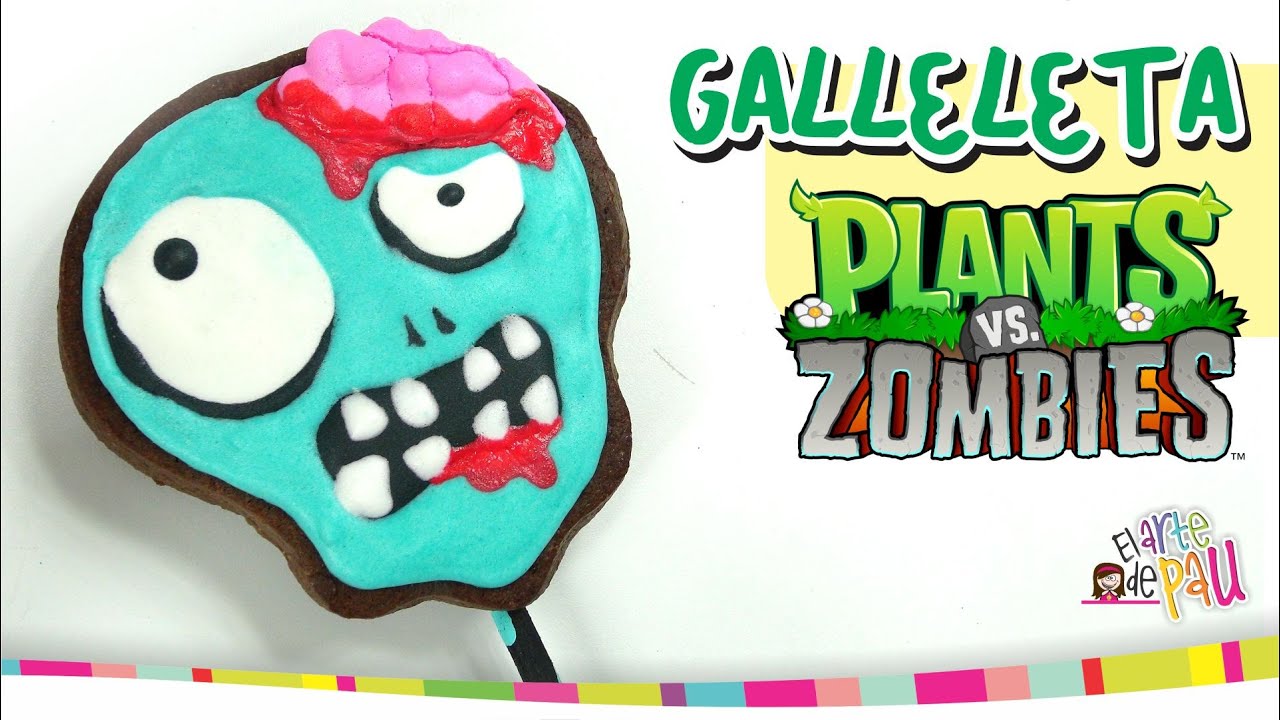PLANTS VS ZOMBIES Cookies / Paletas de Galleta - YouTube