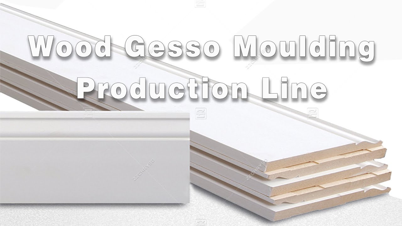 Wood Gesso Moulding Production Line - YouTube
