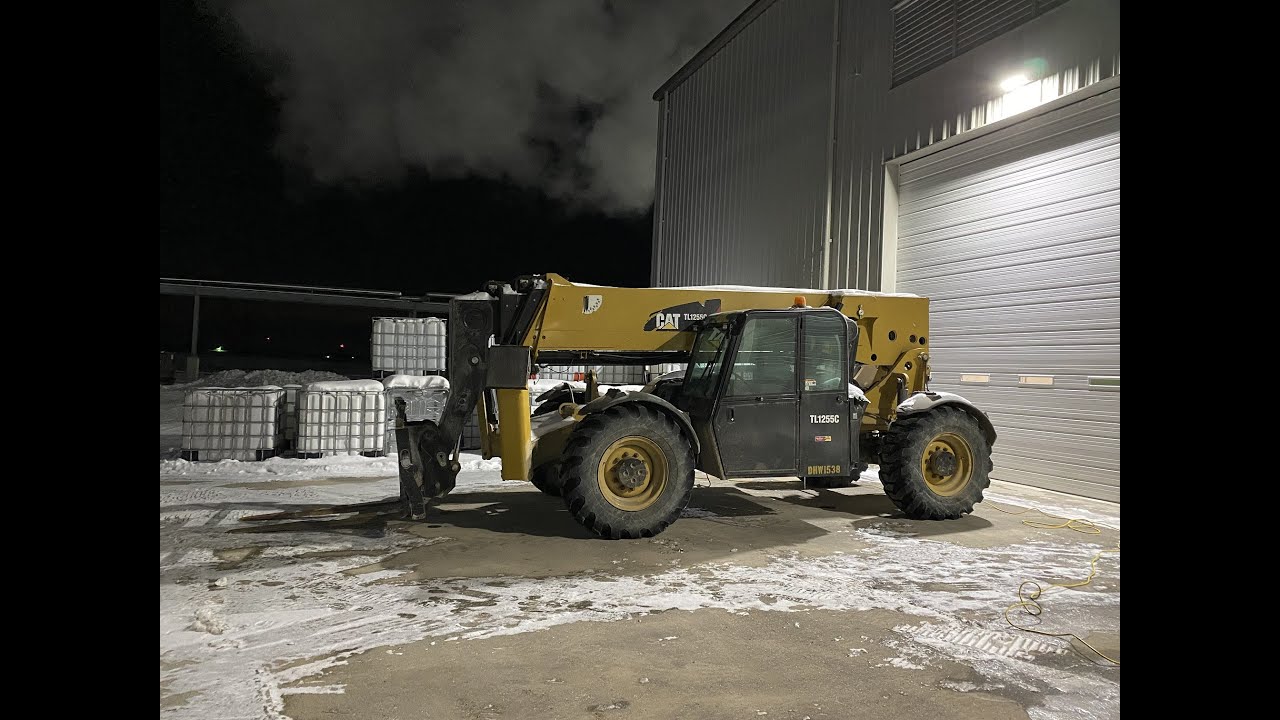Cat Telehandler TL1255C Start and Idle 10 Hours Black Screen After 3 Minute | Caterpillar Idle ...
