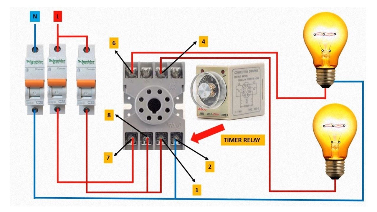 8 Pin Timer Relay Wiring Diagram 8 Pin Relay Connection 8 Pin Relay
