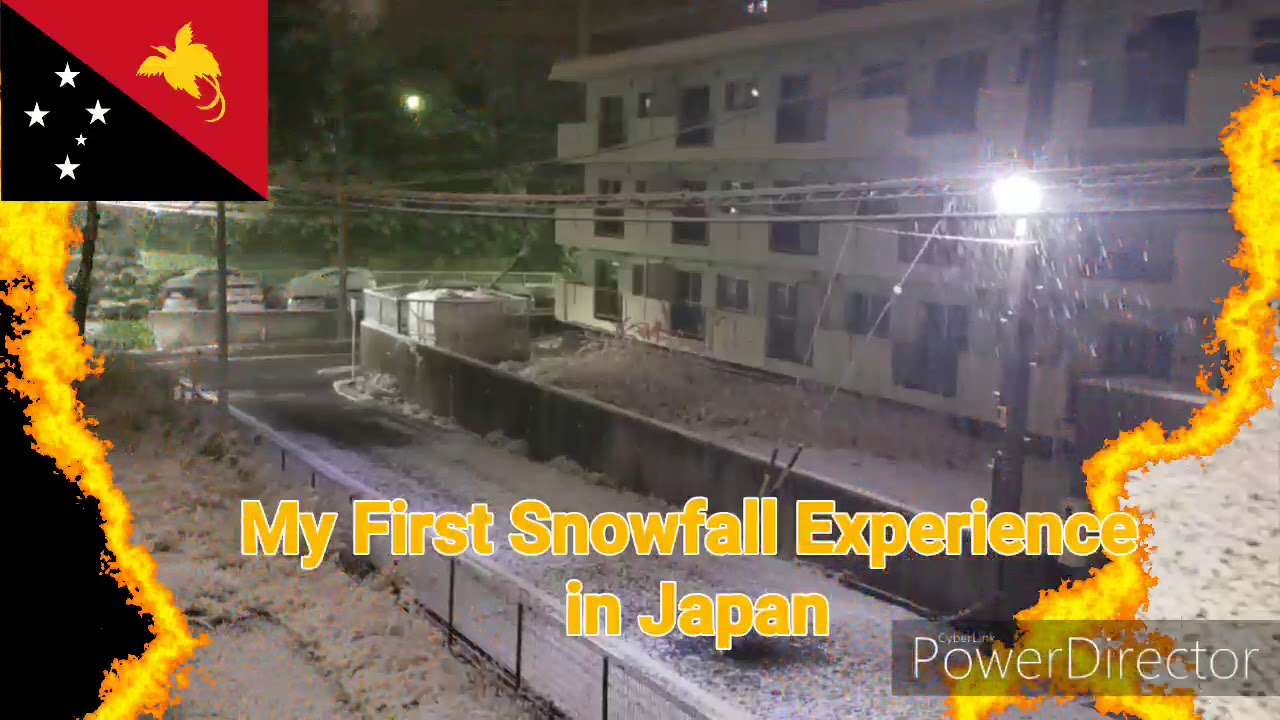First Snowfall in Nagoya 2018-PNG in Japan - YouTube