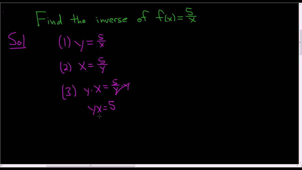 Finding The Inverse Of The Rational Function F x 5 x YouTube finding-the-inverse-of-the-rational-function-f-x-5-x-youtube