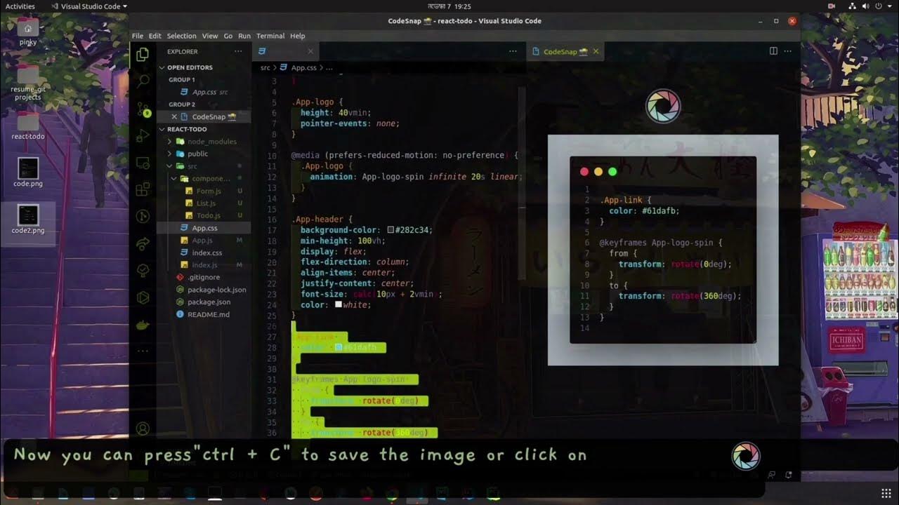 Screenshot your code with CodeSnap - Top VS Code Extensions - CodeSnap - YouTube