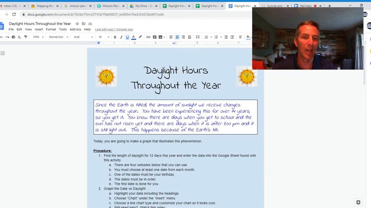 How to Graph using Google Sheets (Daylight Hours) - YouTube