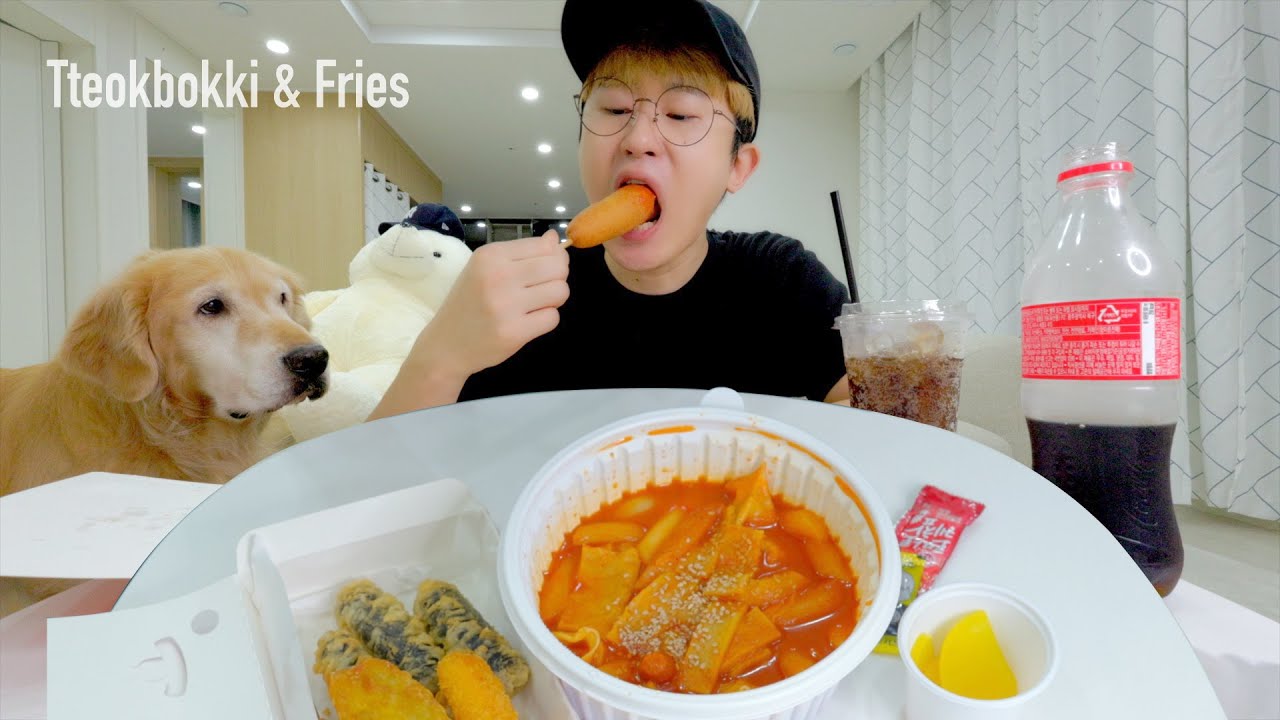Real Delivery Mukbang 😋 Tteokbokki with Korean Fries 🍨 ft. Affogato ...