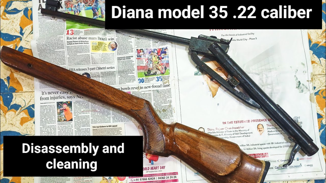 Diana model 35 .22 airrifle disassembly and cleaning #airgun #airrifle ...