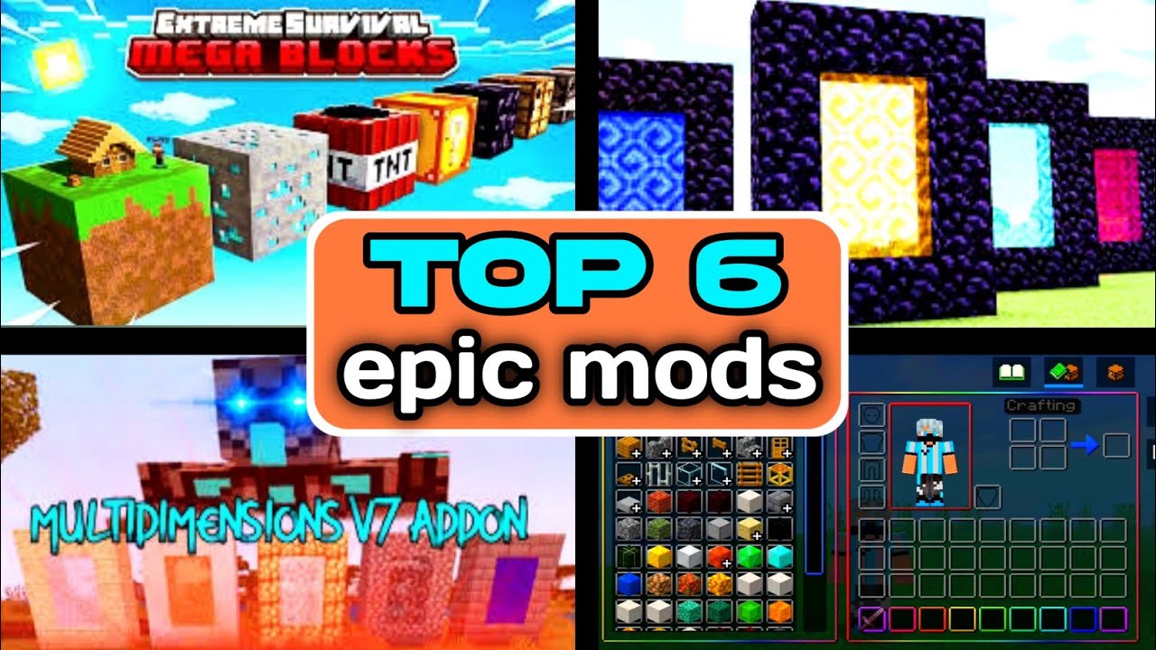 Top 5 Epic Mods For MCPE 1.19.31+ | Best Youtuber Mods Series For MCPE ...