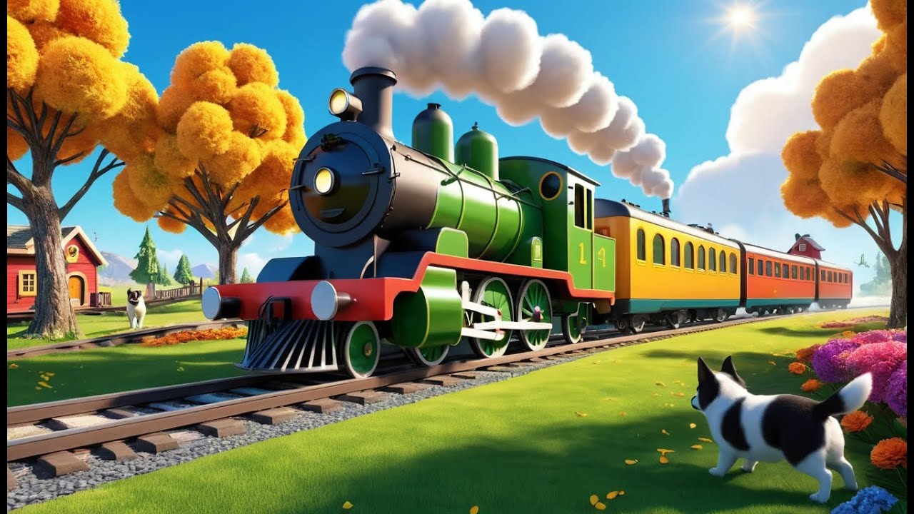 The Train on the Track Goes Choo Choo | Fun Train Song for Kids | Sing ...