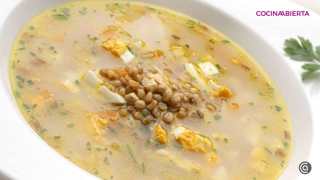 Sopa de trigo con pollo // Cocina Abierta de Karlos Arguiñano - YouTube