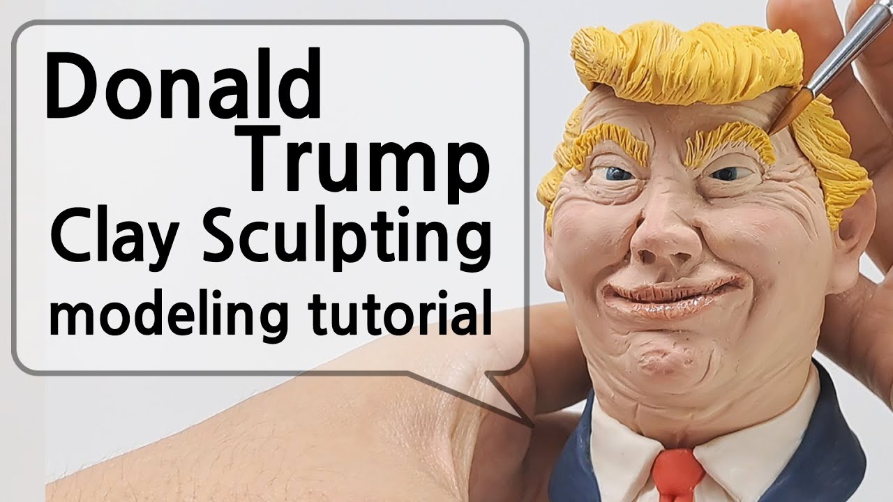 Donald Trump caricature plasticine Timelapse Tutorial (도날드 트럼프 케리커쳐 칼라 ...