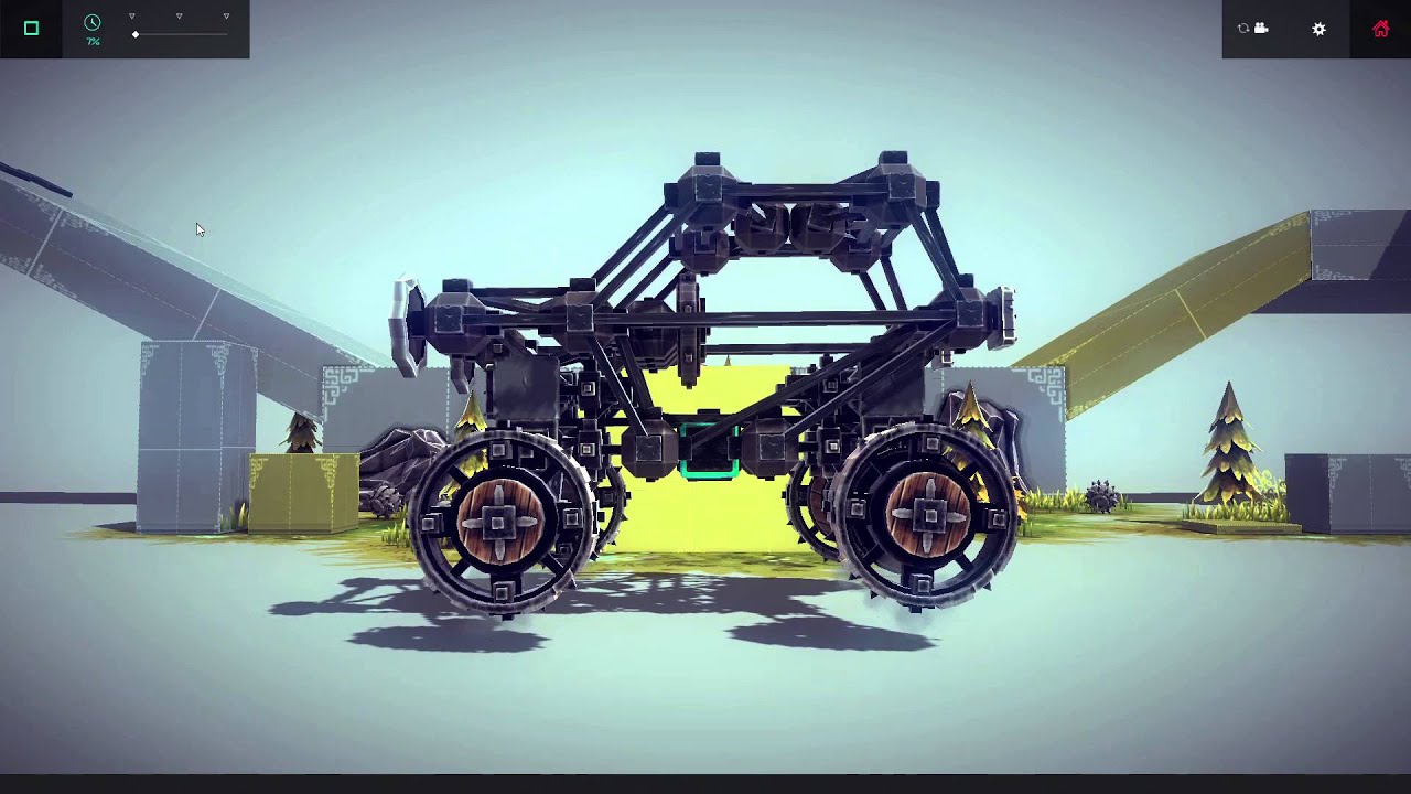 Besiege first springless suspension - YouTube