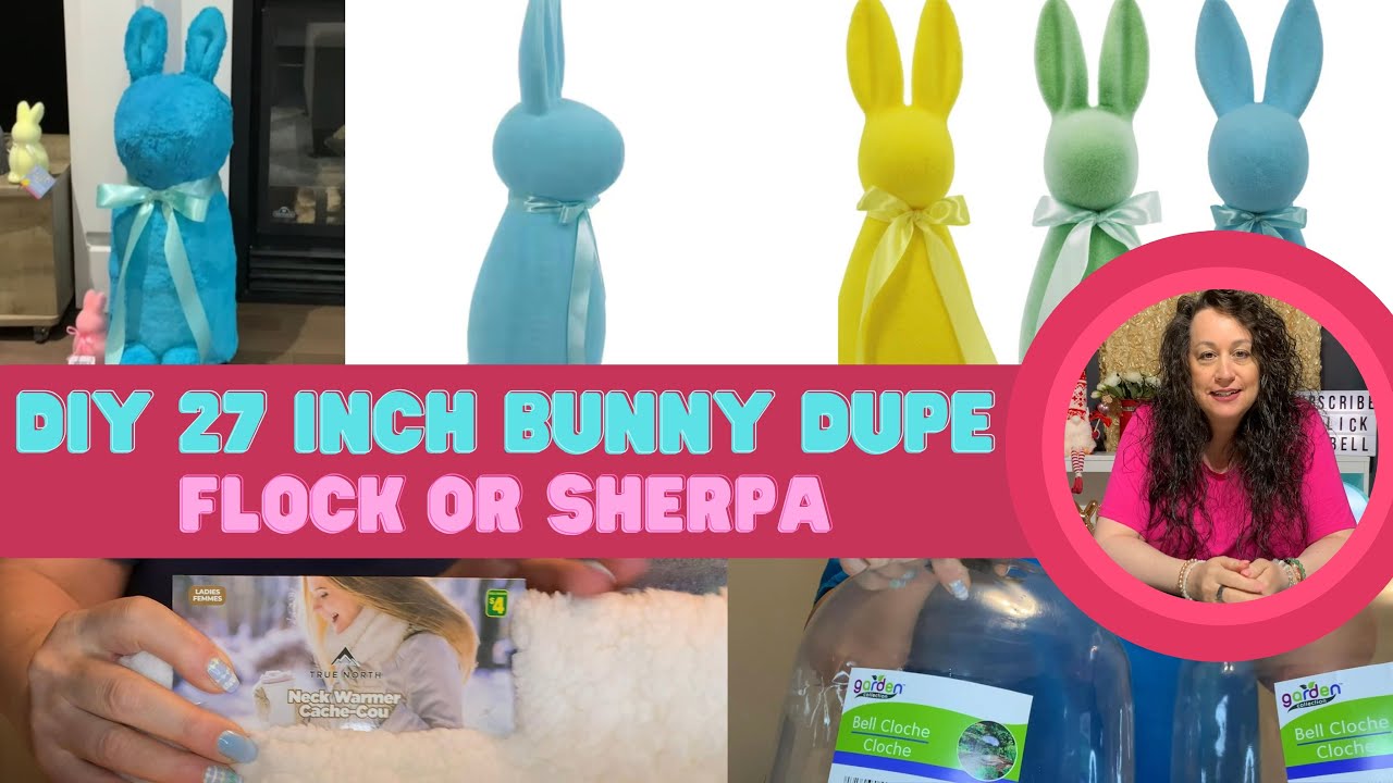 DIY Flock Bunny Dupe With Dollar Tree and Dollarama Items | Flock or ...
