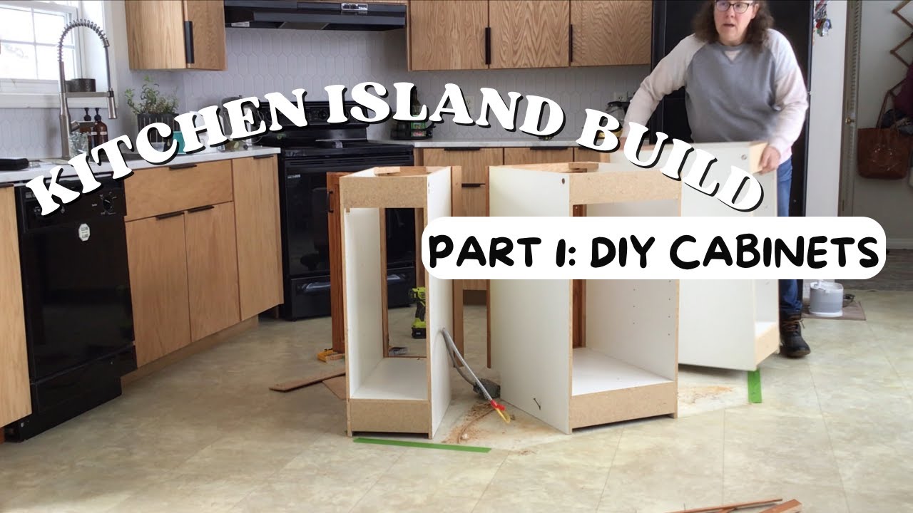 Kitchen Island Build (Part 1: DIY kitchen island cabinets) - YouTube