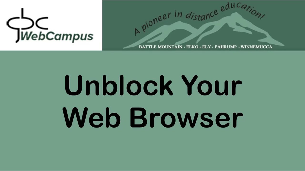 Unblock Your Web Browser - YouTube