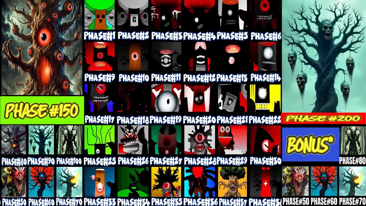 Incredibox Sprunki Mix All Phases: Phase 1-8 VS Phase 20-50 VS Phase ...