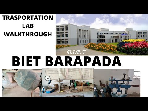TRANSPORTATION LAB WALKTHROUGH #BIET BHADRAK - YouTube