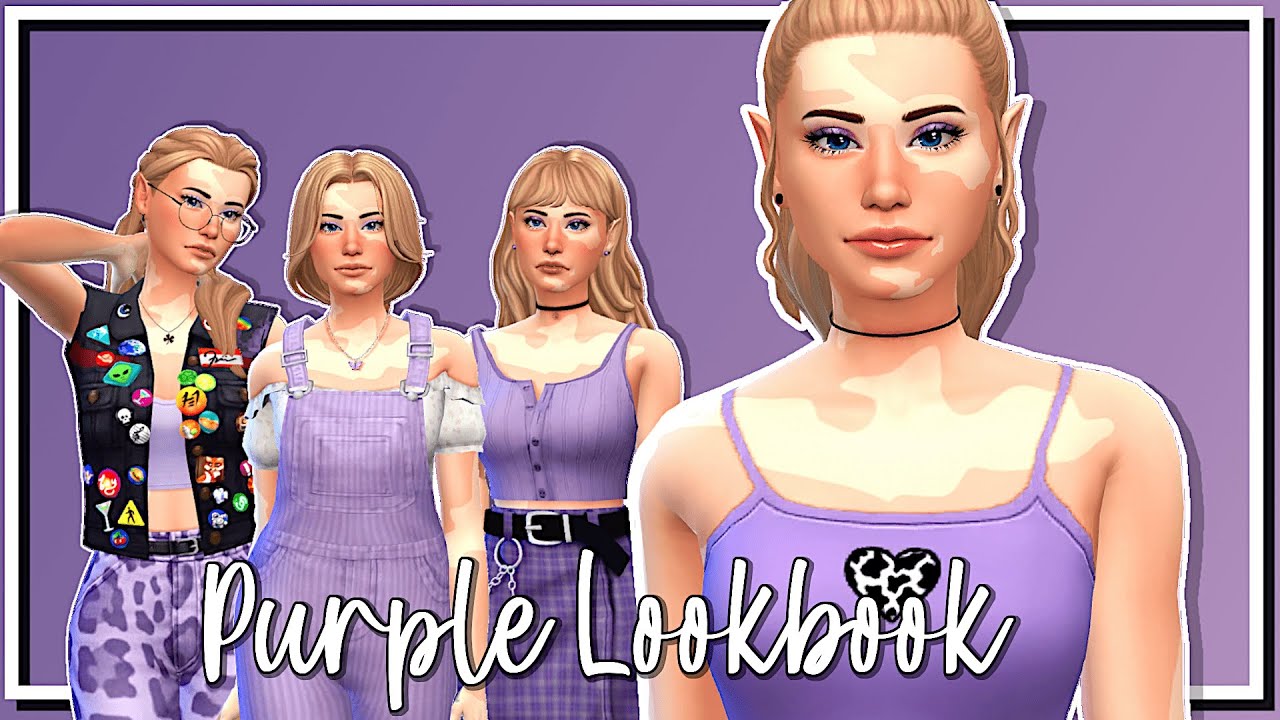 💜 Purple Lookbook 💜 + CC List | The Sims 4 | - YouTube