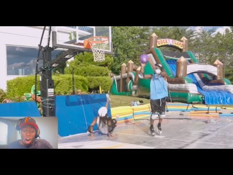 Reaction to AMP SLIP N SLIDE BASKETBALL - YouTube