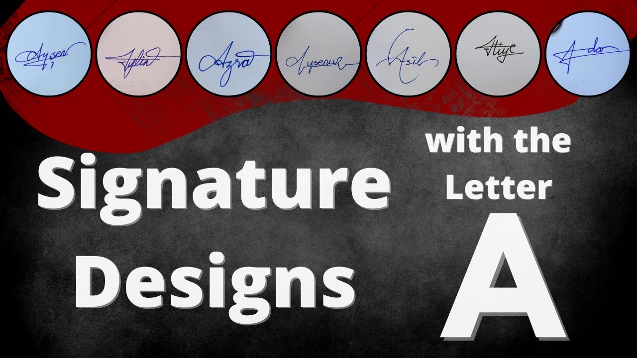 Signature Designs with the Letter A #signature #logo #name #handwriting ...