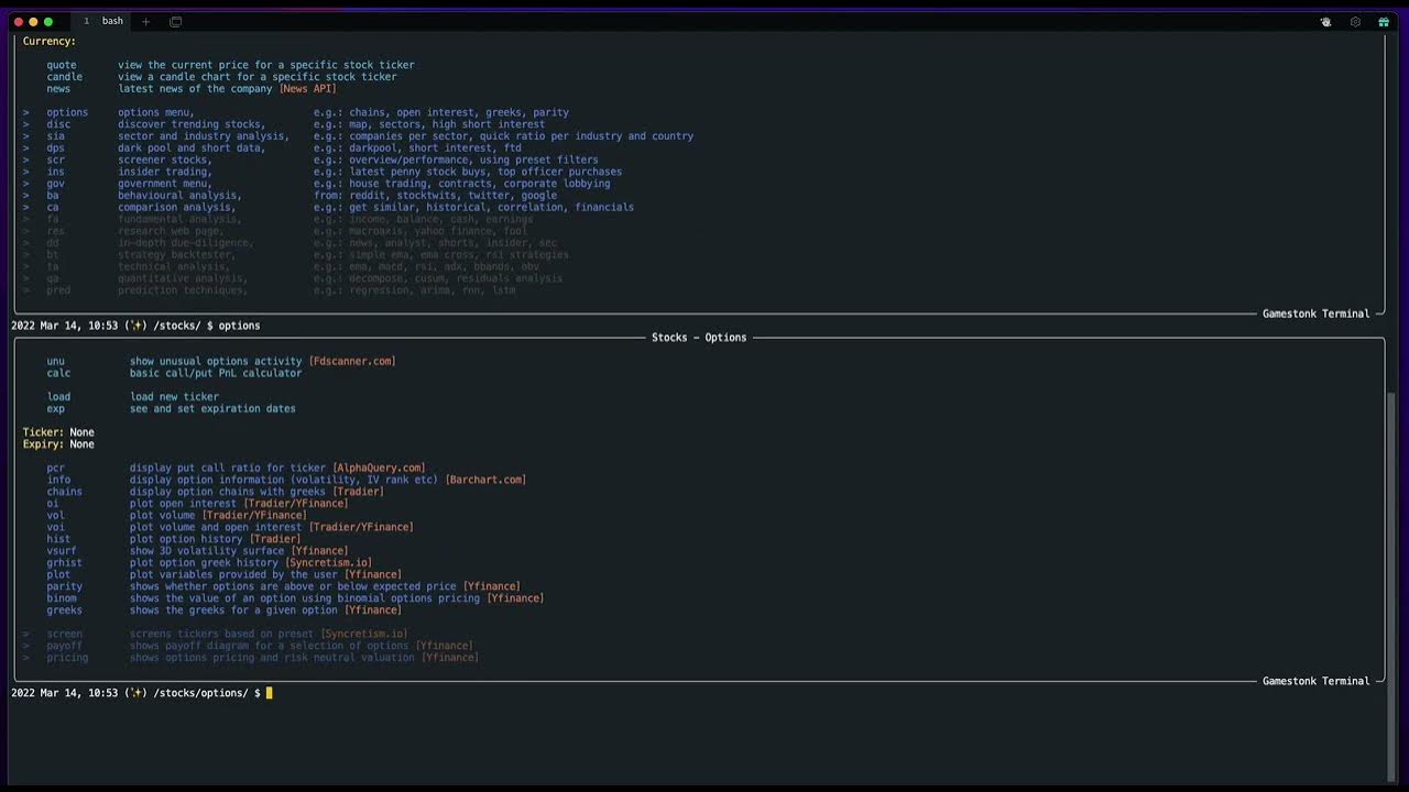 #FOSS In Python: GameStonk Terminal - Unusual Options Activity (30 ...