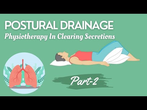 POSTURAL DRAINAGE || PART-2 || PHYSIOTHERAPY IN CLEARING SECRETIONS ...
