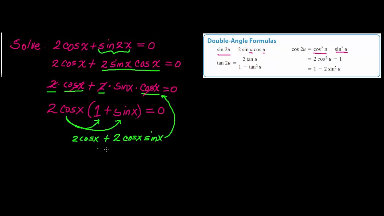 Double Angle Formulas Ex 1 - YouTube