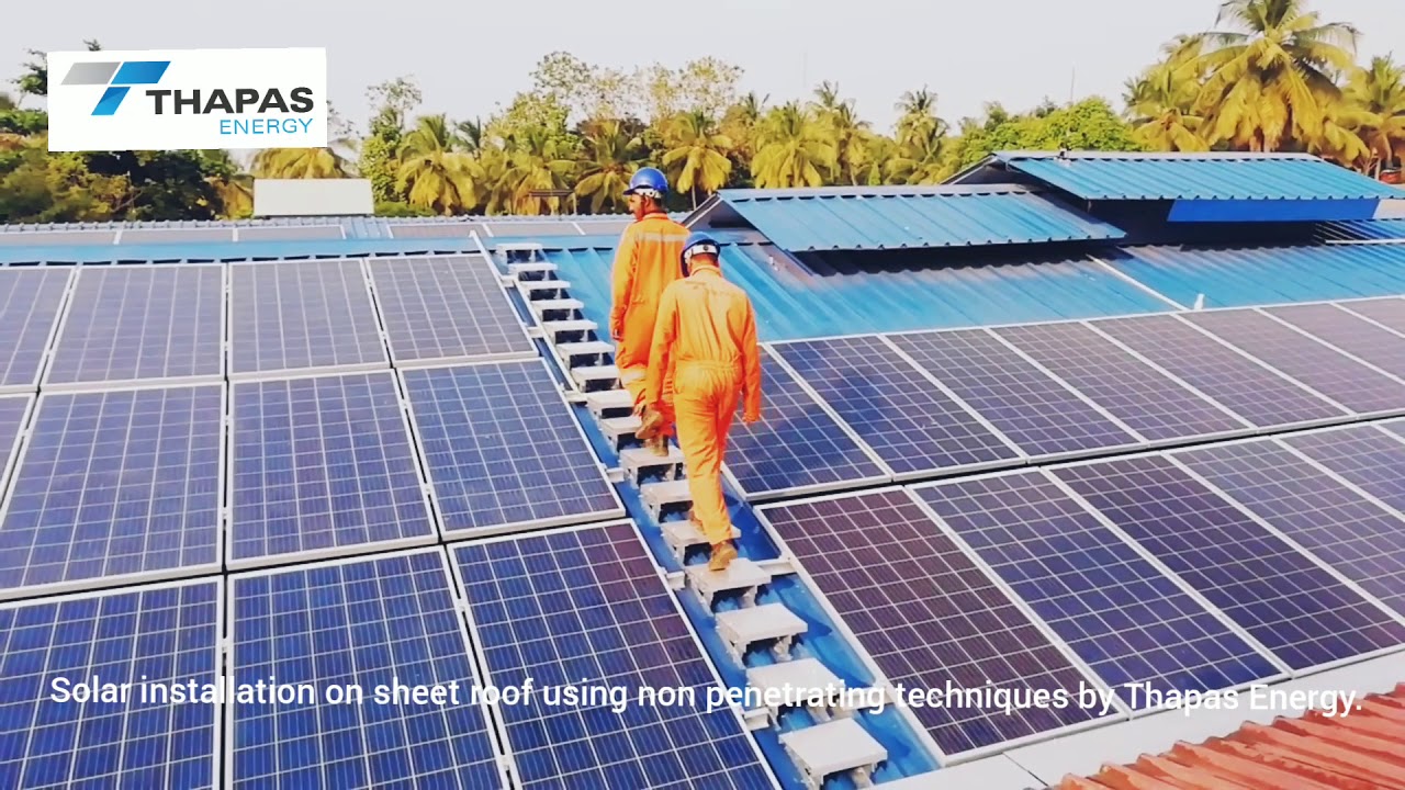 50kWp On Grid Solar Power Plant - Thapas Energy - YouTube