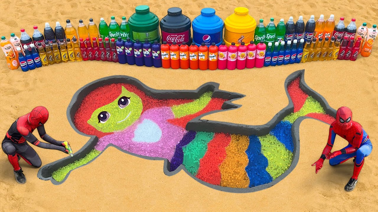 EXPERIMENT: How to make Little Mermaid with Orbeez, Balloons Soda ...