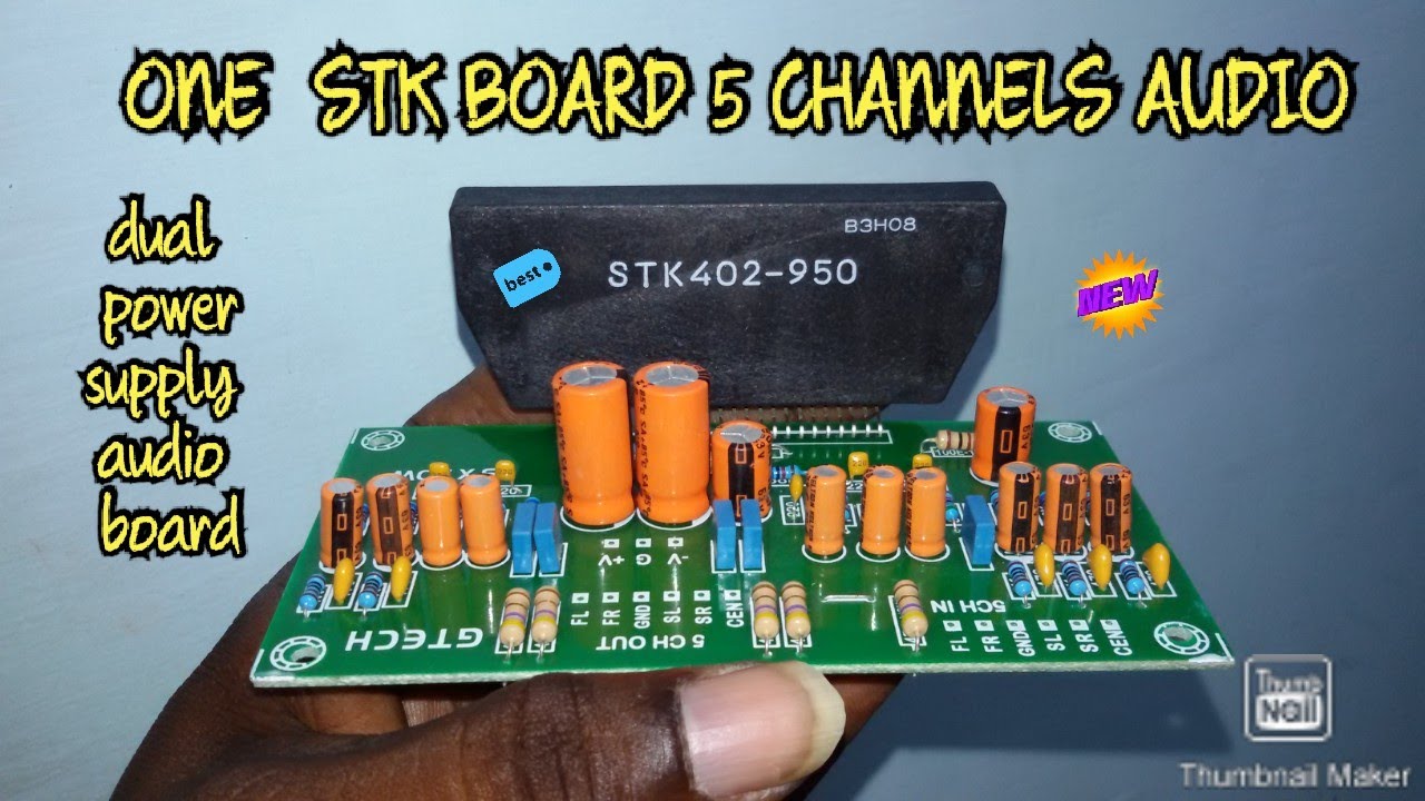 STK402-950 AUDIO BOARD HOW TO USE || 5 CHANNEL STK AUDIO BOARD - YouTube