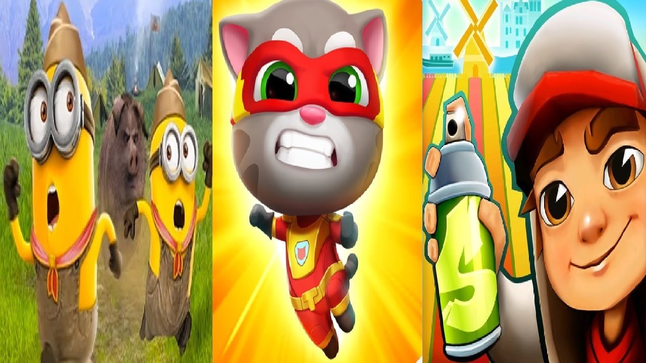 Talking Tom Hero Dash New Update 2020 VS Despicable Me - Minion Rush ...