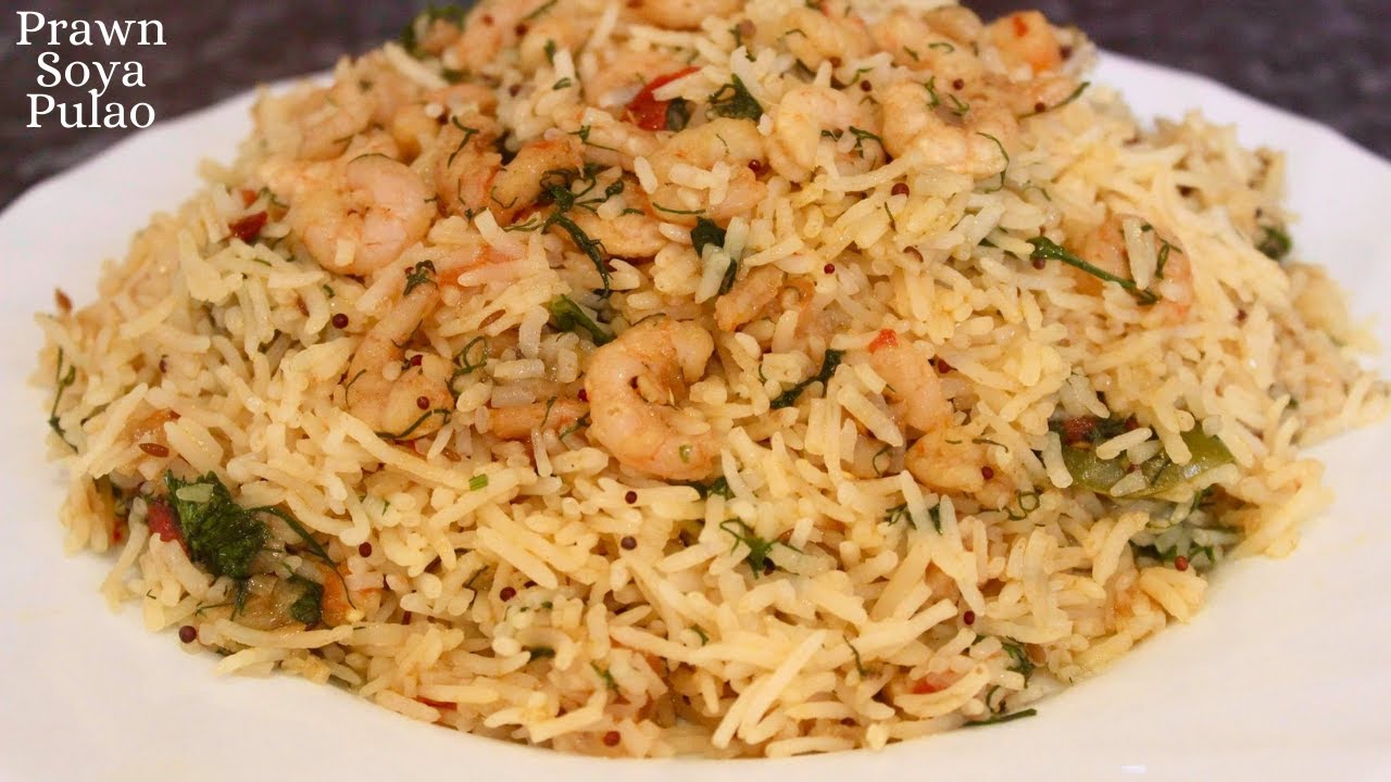 Prawn Soya (Suva/Dill leaves) Pulao | Prawn Green masala Pulao | Neelo ...