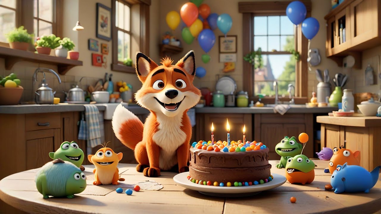 The Sneaky Fox Stole the Cake 🦊🎂 | Funny Nursery Rhymes Songs for Kids ...