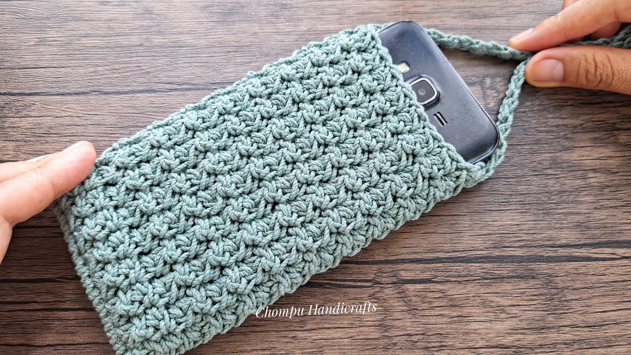 DIY Crochet Phone Bag Tutorial For Beginners Step By Step - YouTube
