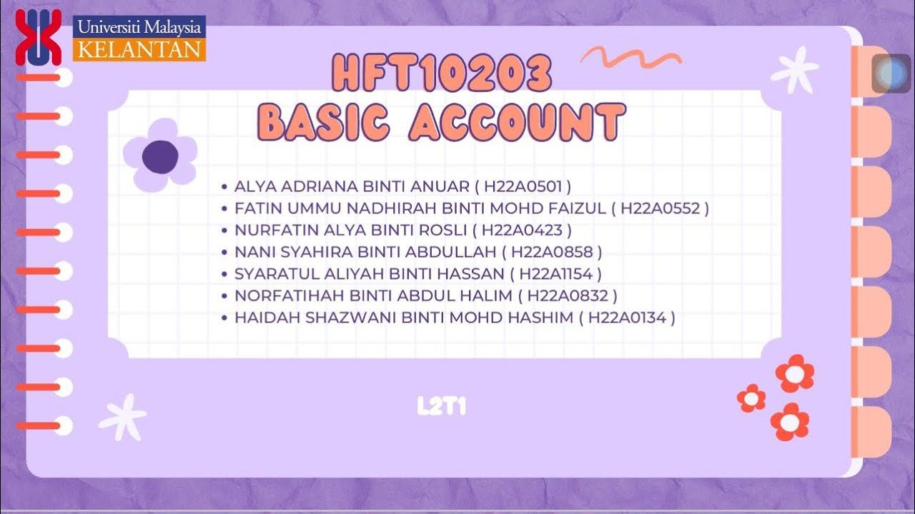 HFT10203-BASIC ACCOUNTING (CASE STUDY 1) - YouTube