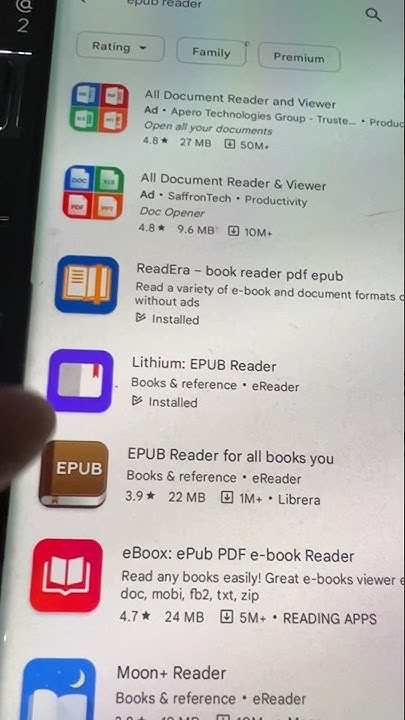 How to open ePub file from android device? - YouTube