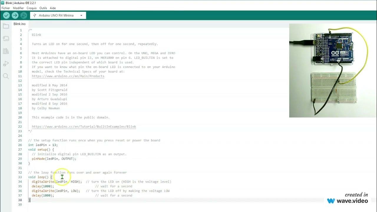 Arduino 001 BLINK : explications code - YouTube